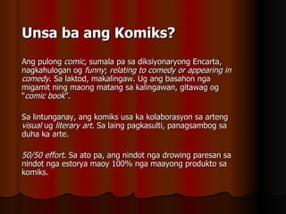 Komiks Writing | PPT