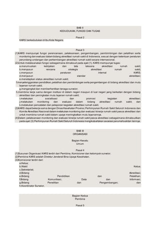 Komite akreditasi rumah sakit | DOCX
