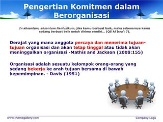 Komitmen dalam berorganisasi | PPTX