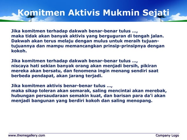 Komitmen dalam berorganisasi | PPT