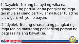 KOMUNIKASYON SA WIKA AT KULTURANG PILIPINO | PPTX