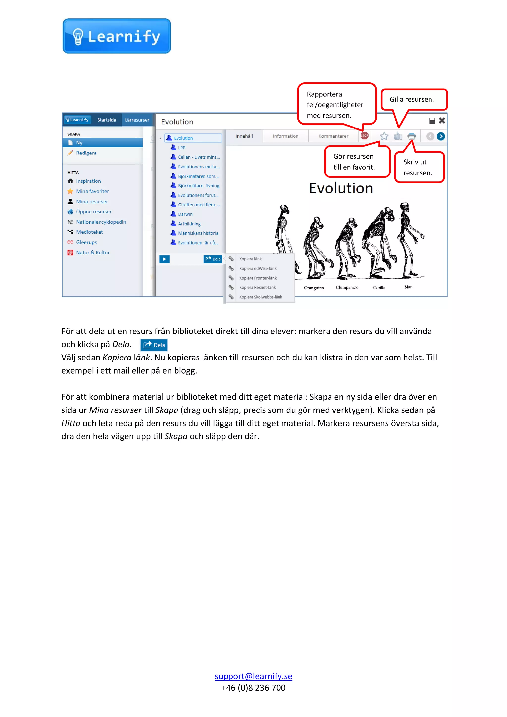 Komma igång med learnify snabbmanual | PDF