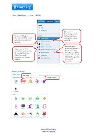 Komma igång med learnify snabbmanual | PDF | Technology & Computing