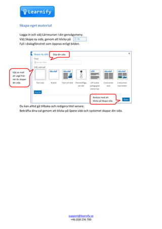 Komma igång med learnify snabbmanual | PDF | Technology & Computing