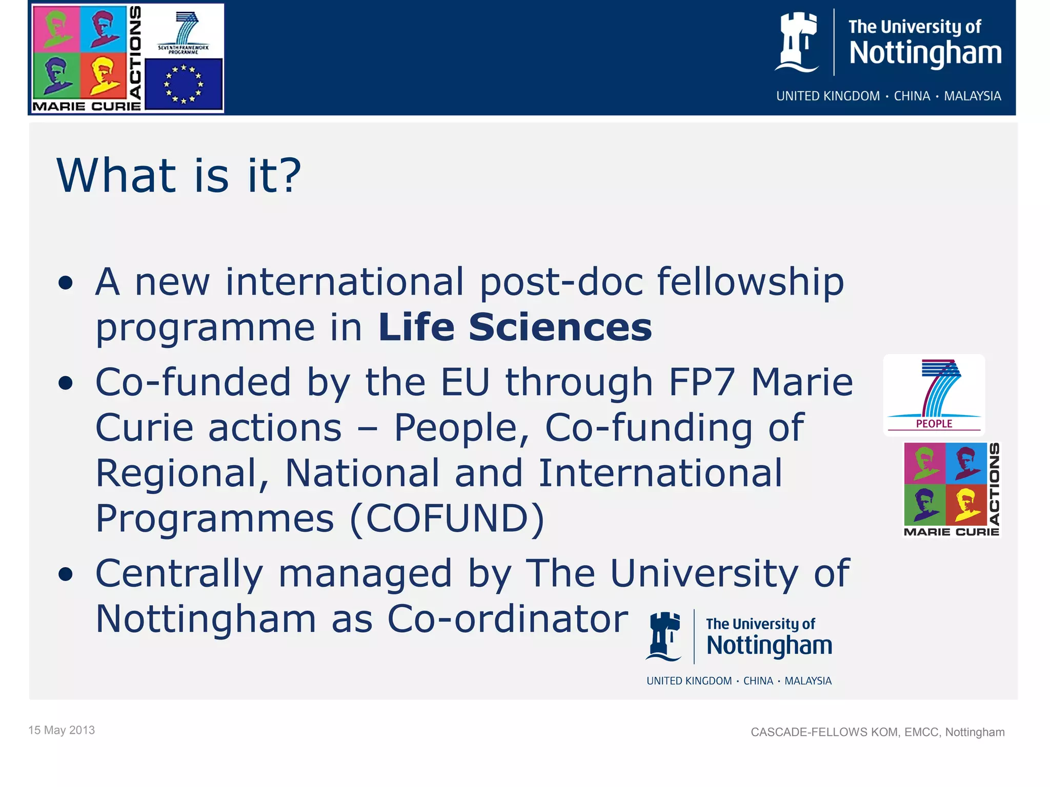 CASCADE-FELLOWS KOM Introduction | PPT