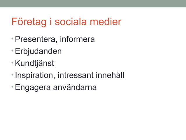 Kommunikation i sociala medier | PPT