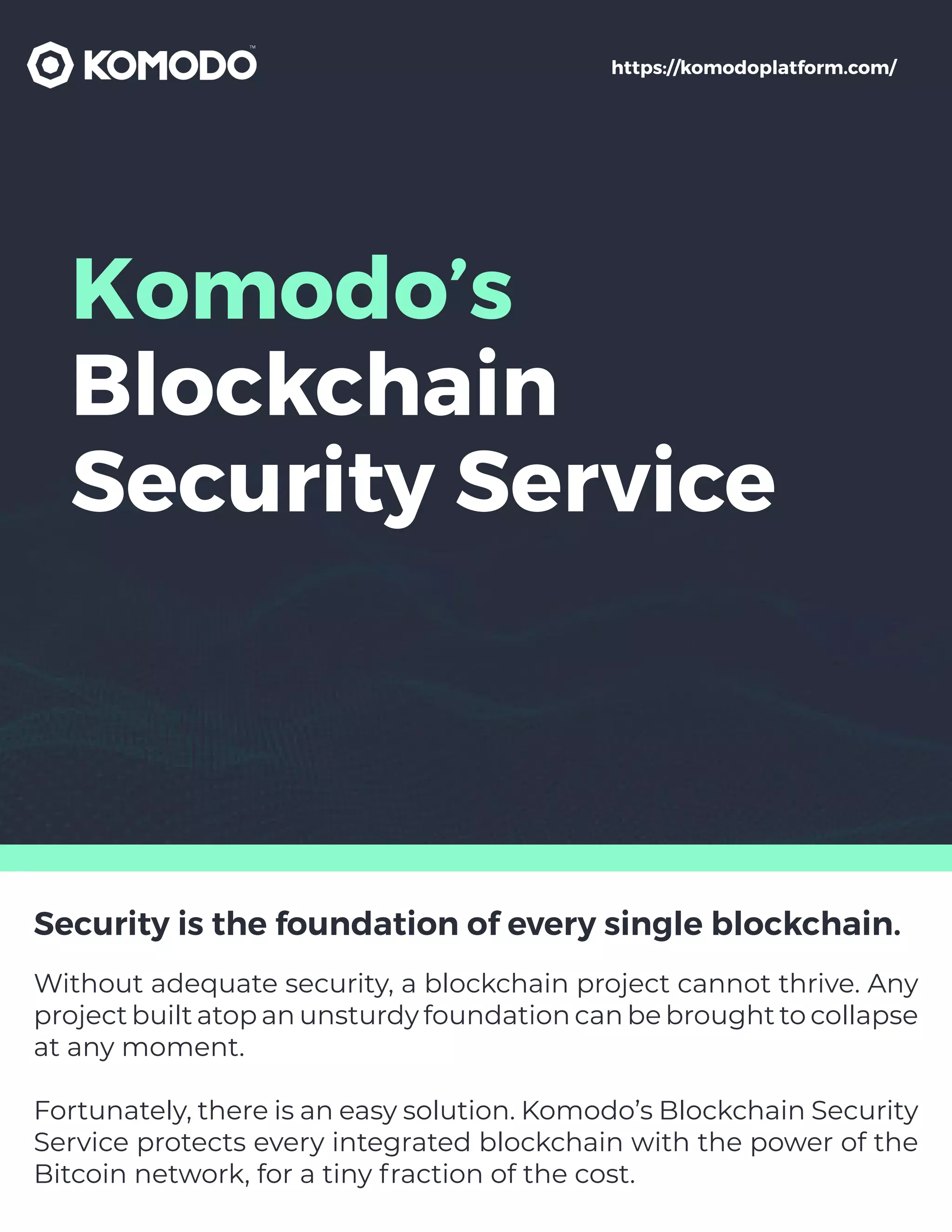 Komodo Blockchain Security Service Brochure | PDF | Internet | Computing