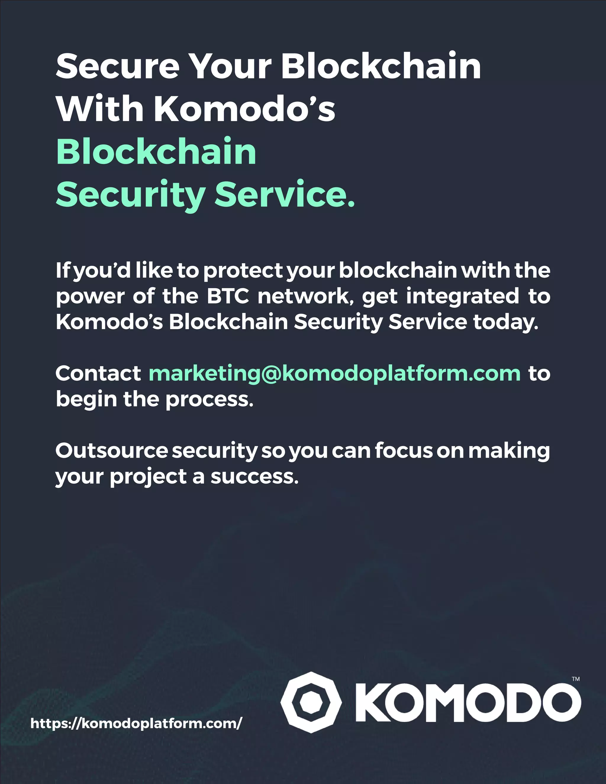 Komodo Blockchain Security Service Brochure | PDF | Internet | Computing