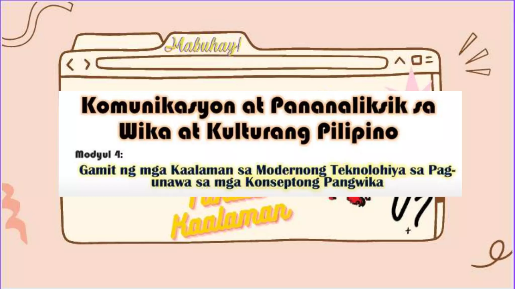 Gamit ng mga kaalaman sa Modernong Teknolohiya sa pag-unawa sa mga Konseptong Pangwika | PPTX