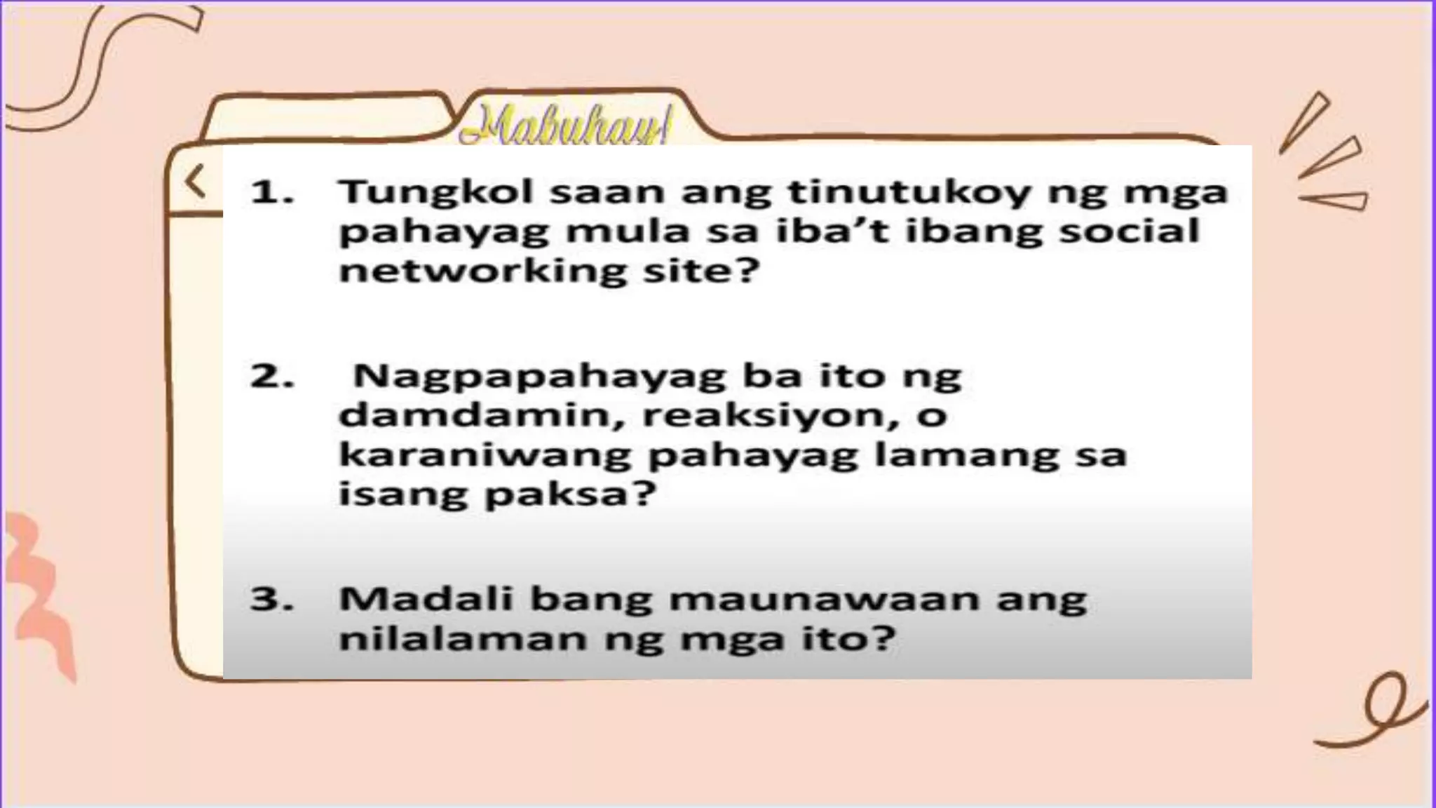 Gamit ng mga kaalaman sa Modernong Teknolohiya sa pag-unawa sa mga ...
