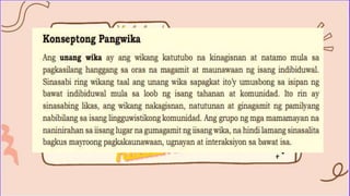 Gamit ng mga kaalaman sa Modernong Teknolohiya sa pag-unawa sa mga Konseptong Pangwika | PPTX