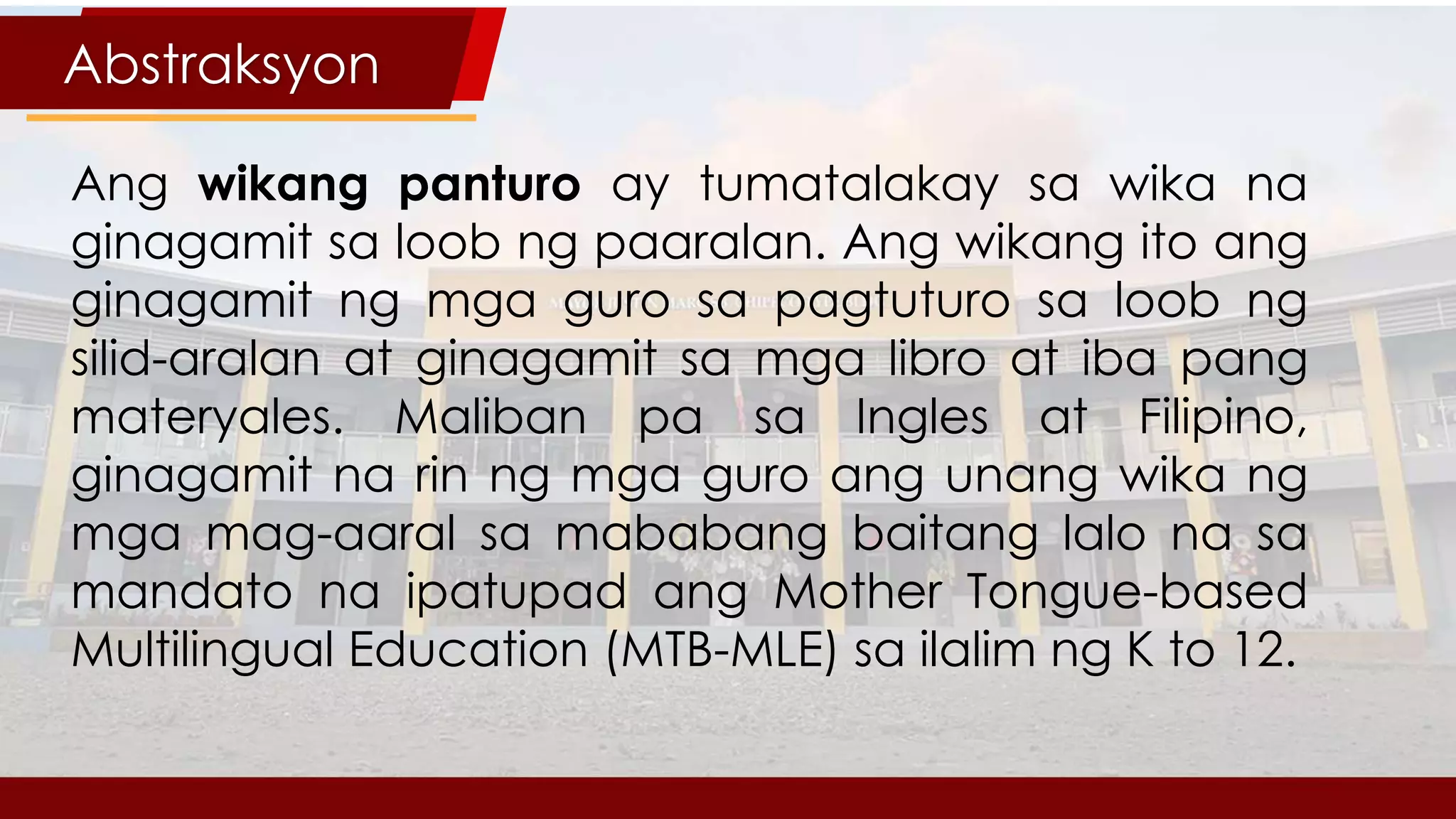 KOMPana (wikang opisyal panturo at iba pa.pptx