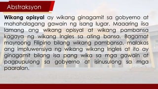 KOMPana (wikang opisyal panturo at iba pa.pptx