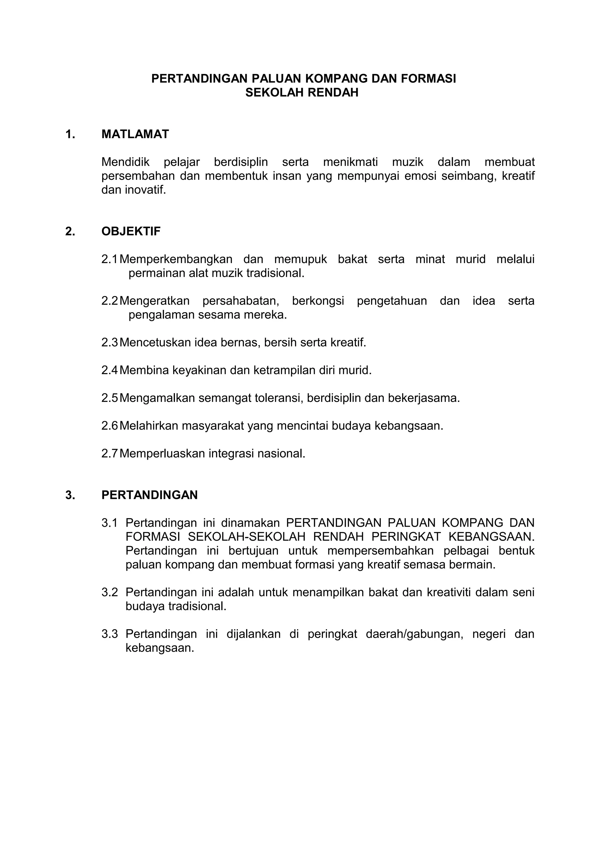 Kompang formasi rendah | DOC