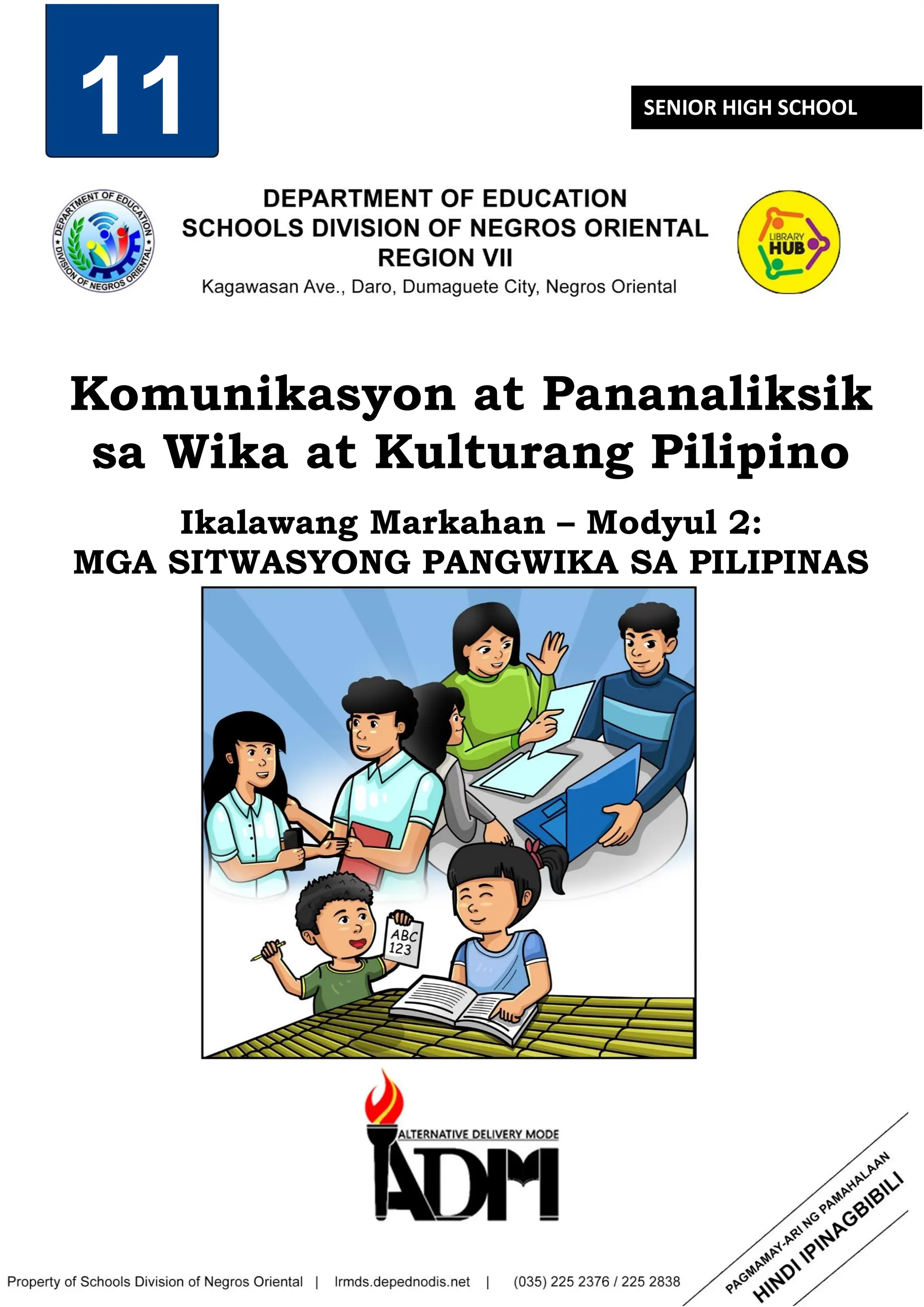Komunikasyon at Pananaliksik sa Wika at Kulturang Pilipino | PDF