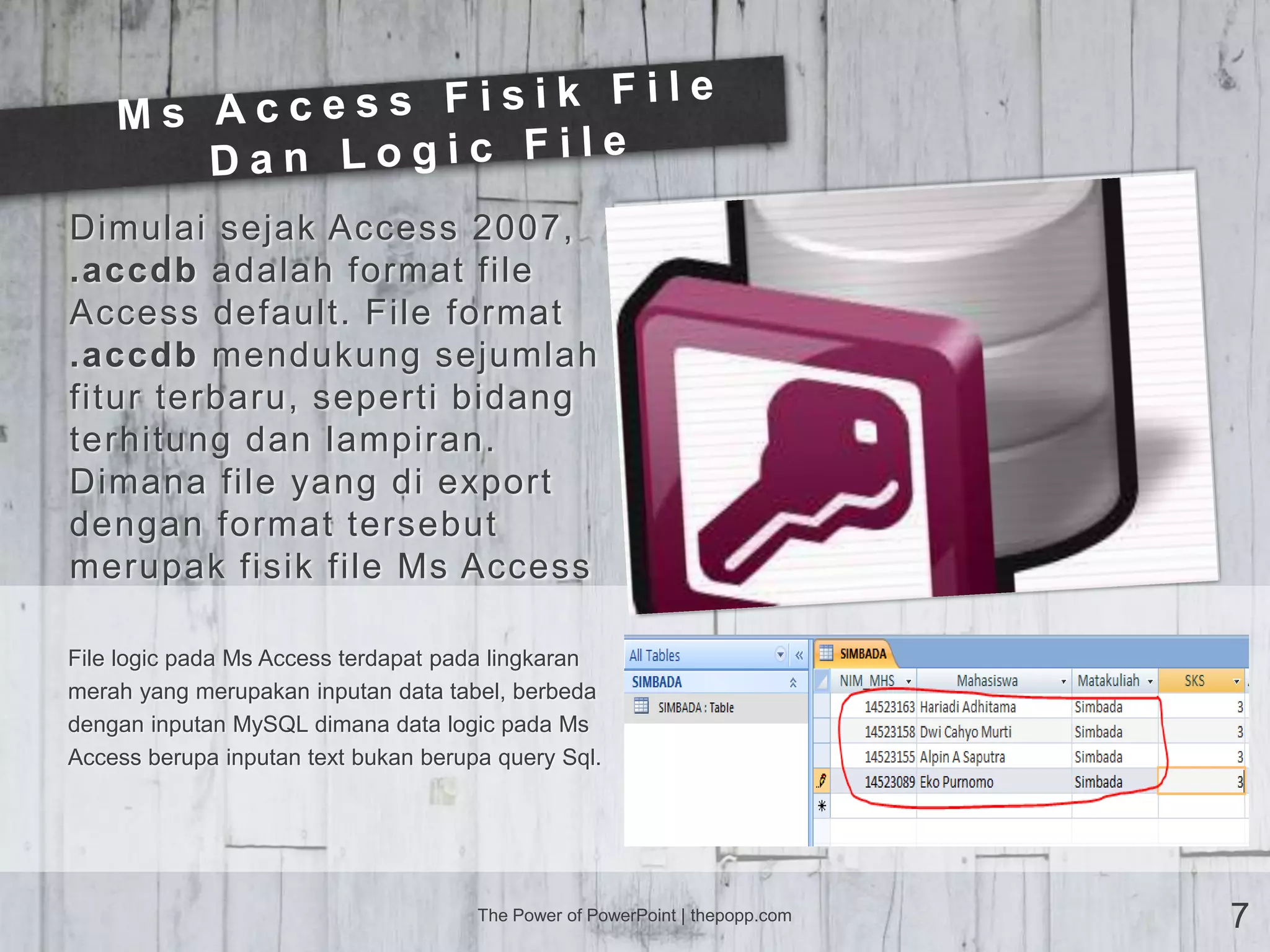 Komparasi penggunaan physic file dan logical file | PPT