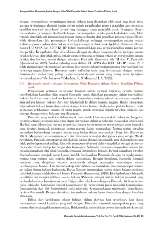 Kompatibilitas Restorative Justice dengan Nilai-Nilai Pancasila dalam Sistem Peradilan Pidana ...