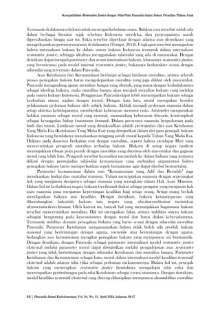 Kompatibilitas Restorative Justice dengan Nilai-Nilai Pancasila dalam Sistem Peradilan Pidana ...