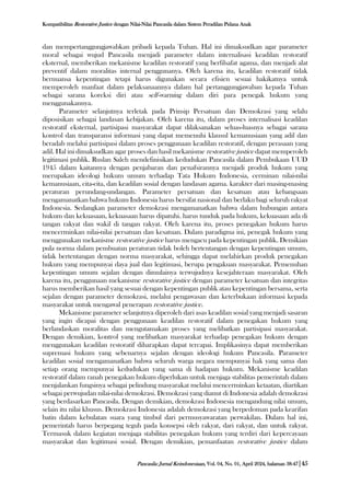 Kompatibilitas Restorative Justice dengan Nilai-Nilai Pancasila dalam Sistem Peradilan Pidana ...