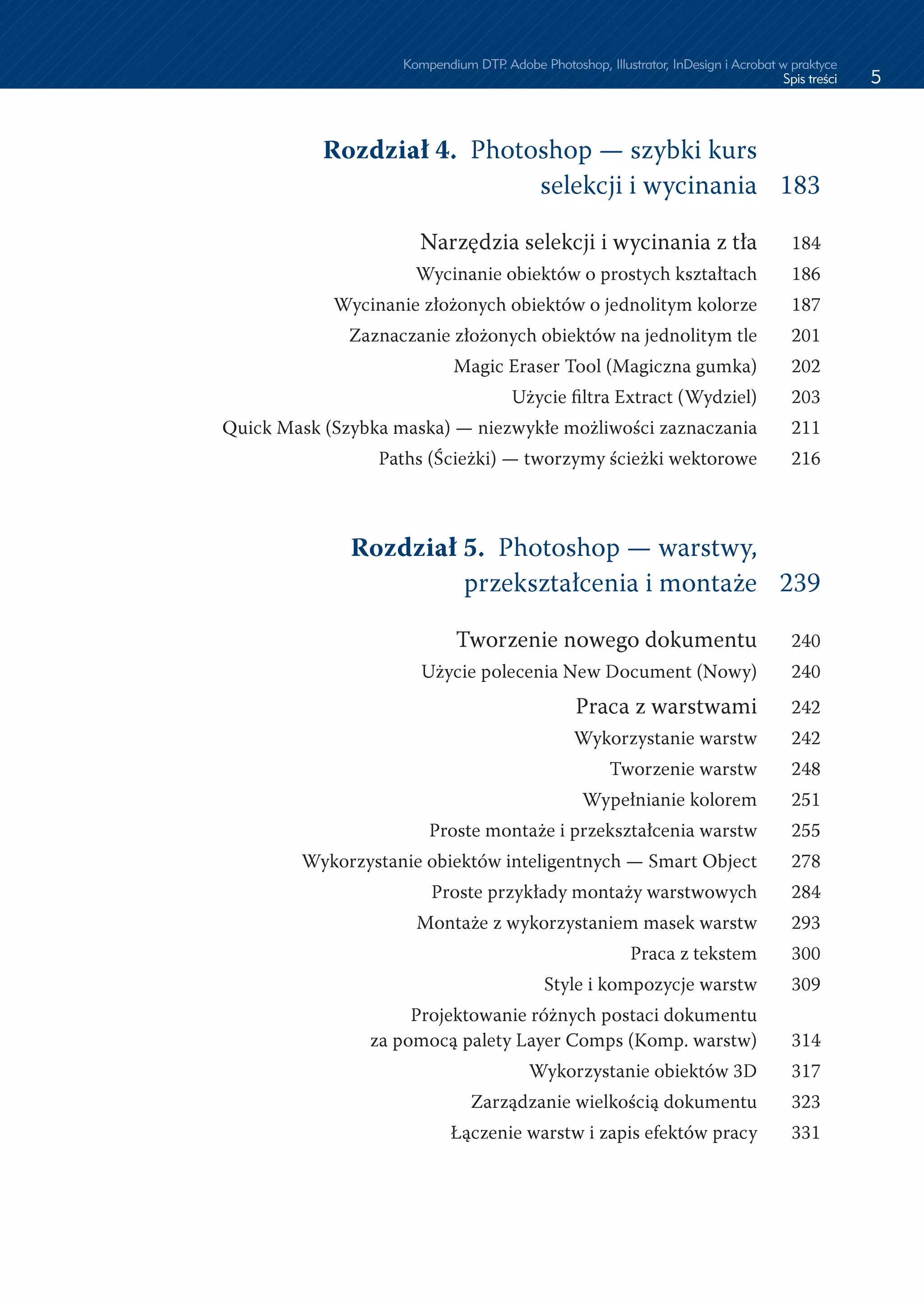 Kompendium DTP. Adobe Photoshop, Illustrator, InDesign i Acrobat w praktyce | PDF