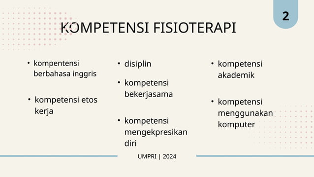 kompentesi fisioterapi pengantar fisioterapi | PPT