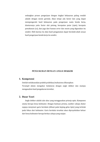 Kompetensi dasar kekasaran angle dekkor | DOC