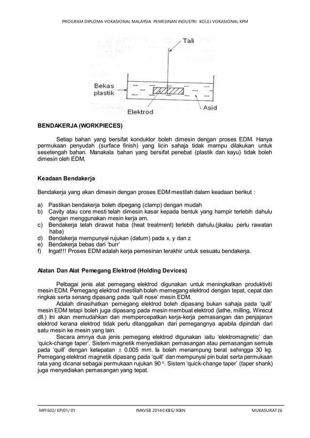 Kompetensi kp mpi 602.01 cnc edm die sinker | DOCX