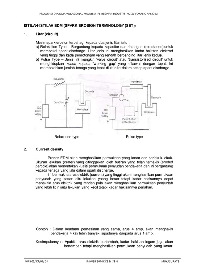 Kompetensi kp mpi 602.01 cnc edm die sinker | DOCX