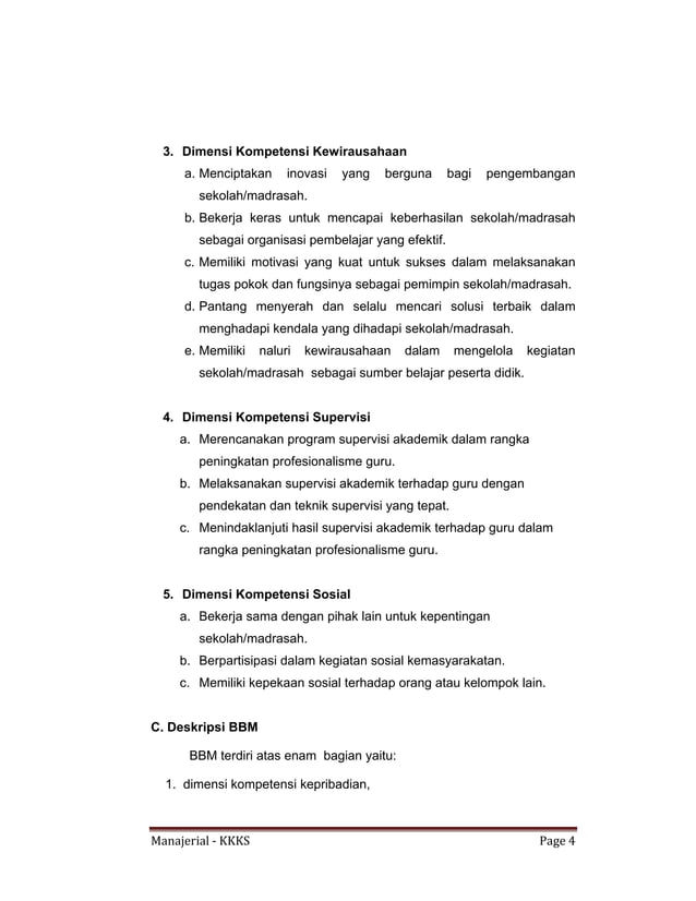 Kompetensi Manajerial Kepala Sekolah | PDF
