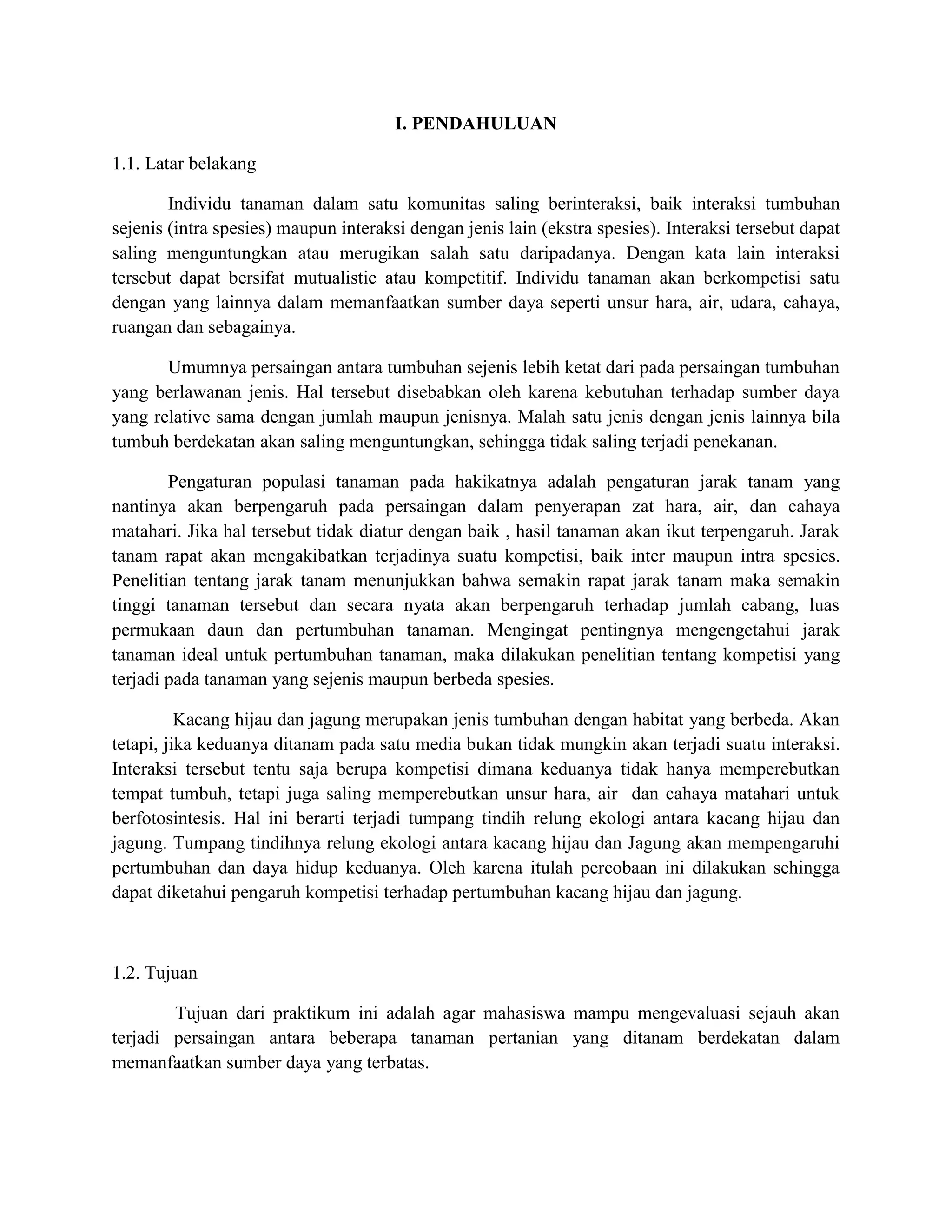 Laporan Kompetisi intra dan ekstra spesies(LIMITED EDITION) | DOC