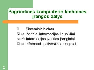 Kompiuterio sandara. Kursai.tinklas.lt