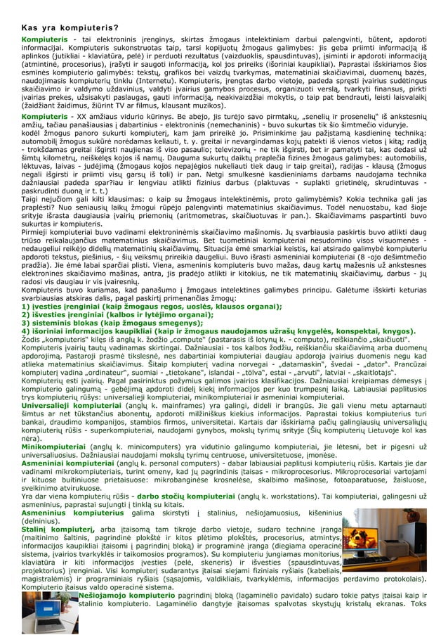 Kompiuteris | DOC