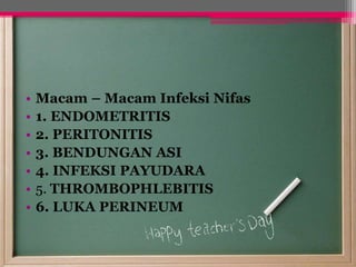 Komplikasi dan penyulit dalam masa nifas serta penanganannya | PPTX
