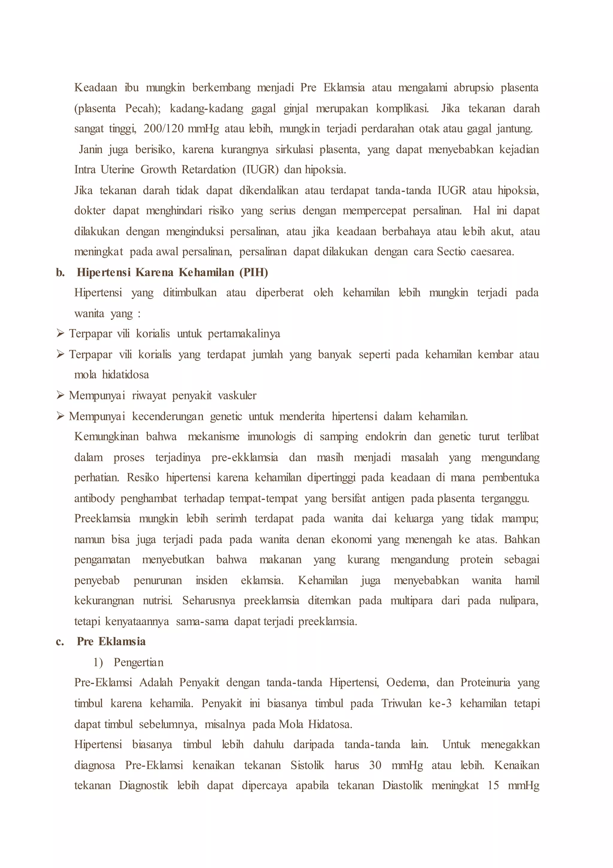 Komplikasi dan penyulit kehamilan trimester 3 | DOCX