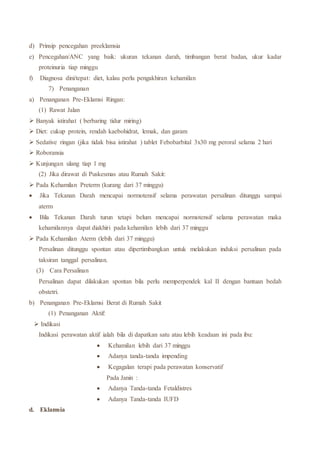 Komplikasi dan penyulit kehamilan trimester 3 | DOCX