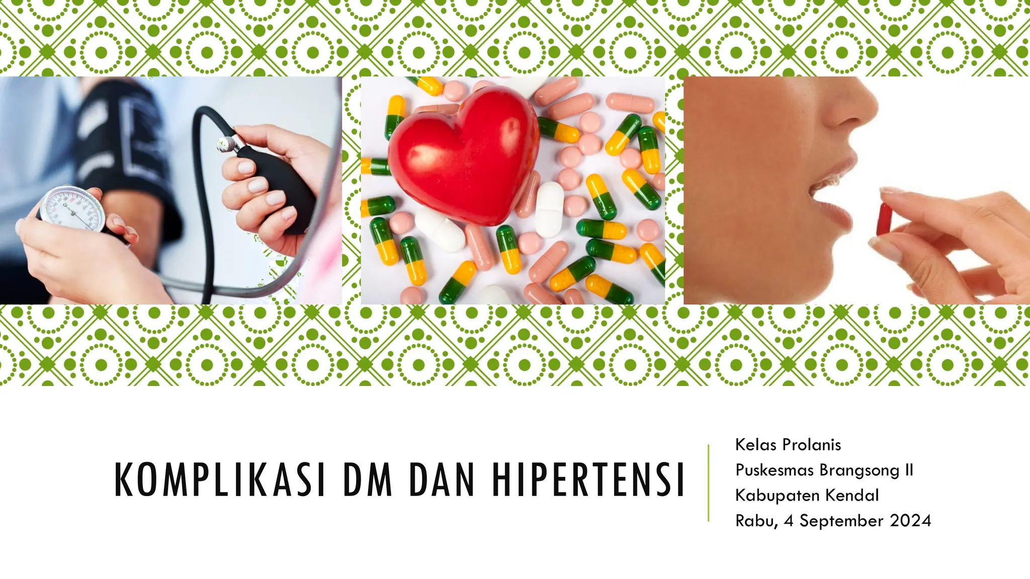 Komplikasi DM dan hipertensi dalam integrasi pelayanan kesehatan | PPTX