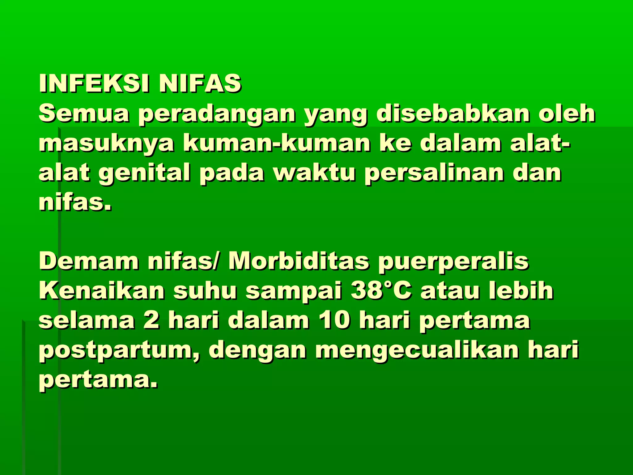 Komplikasi nifas | PPT