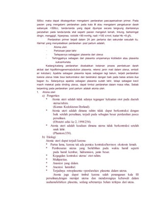 Komplikasi persalinan | DOCX