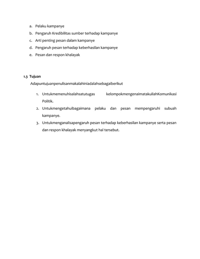 Pelaku dan Pesan Kampanye | DOCX