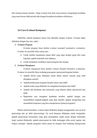 Evaluasi Kampanye | DOC