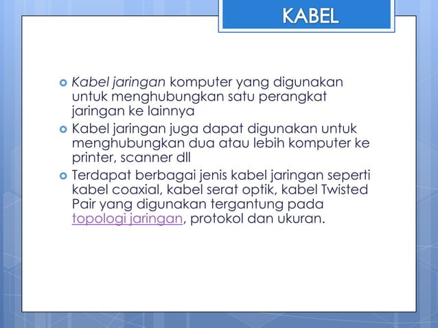 Komponen jaringan | PPTX