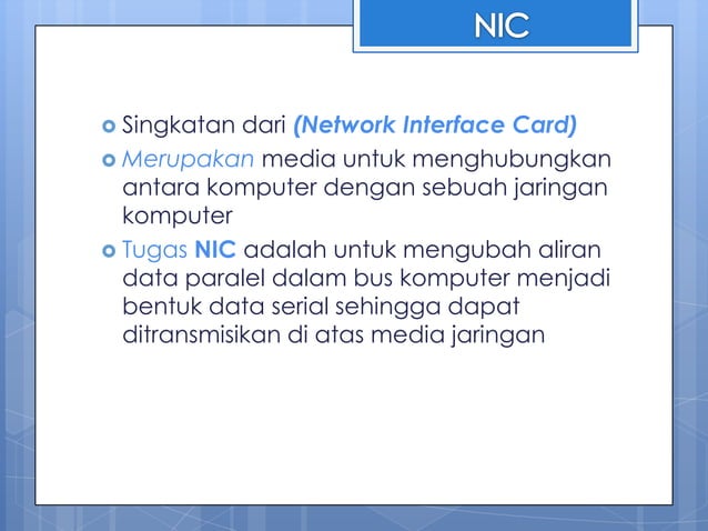 Komponen jaringan | PPTX