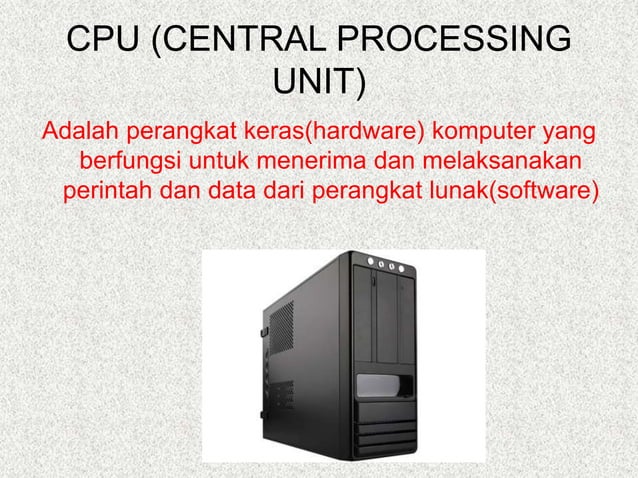 Komponen Komponen CPU | PPTX