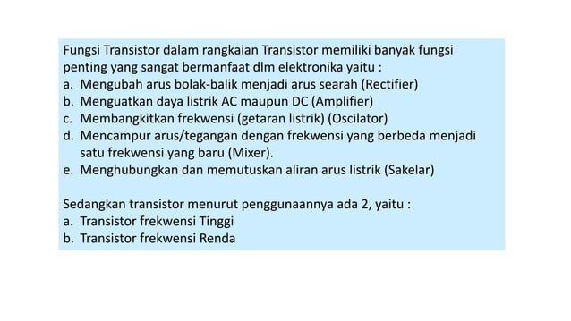 Komponen aktif 1 dioda dan transistor | PPTX