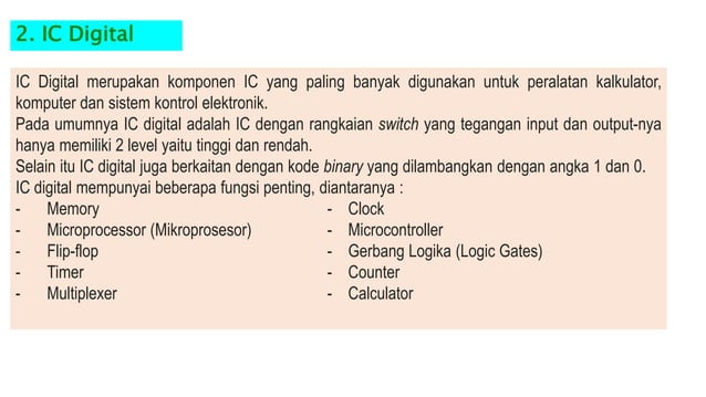 Komponen aktif 2 ic | PPT