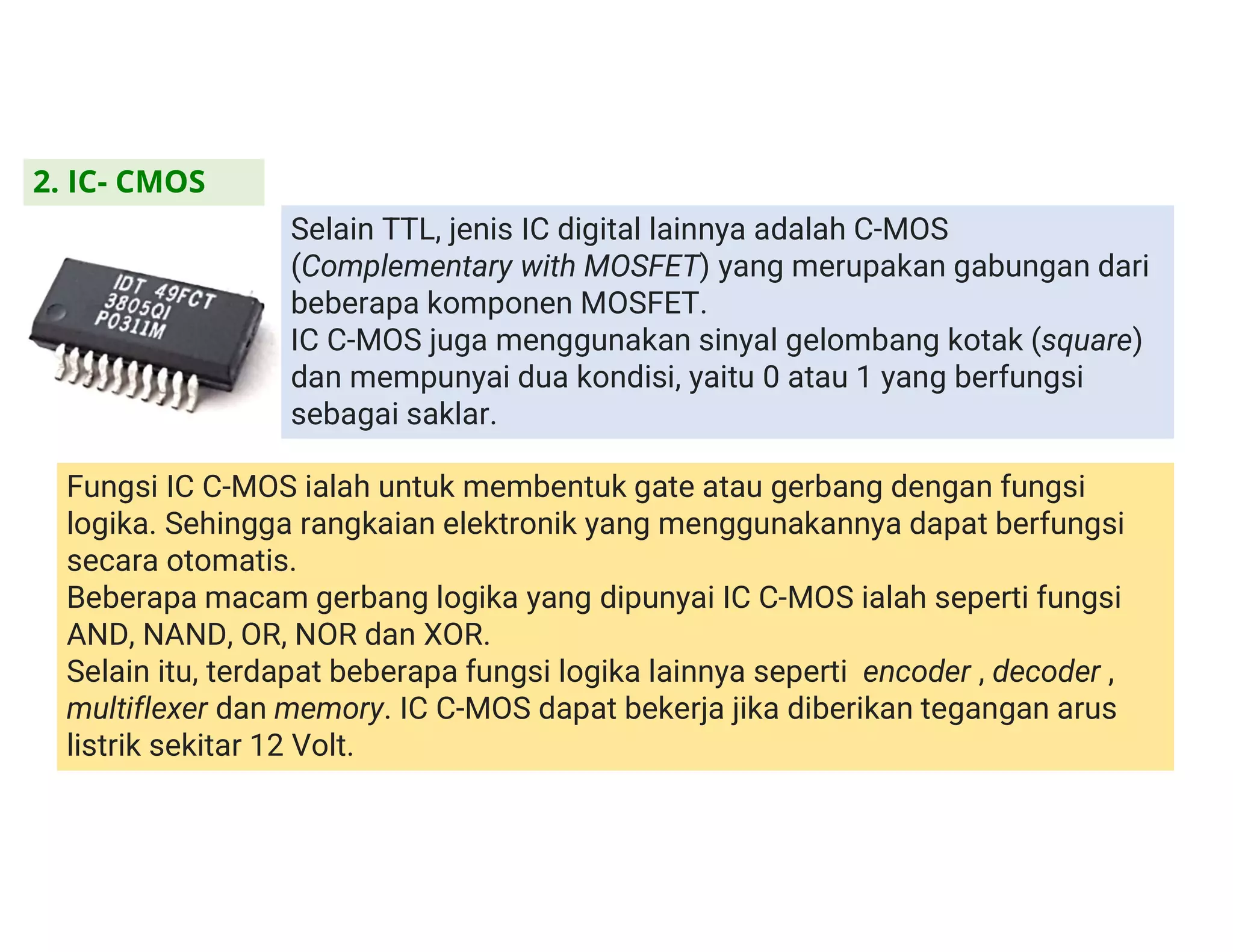 Komponen aktif 2 ic | PDF