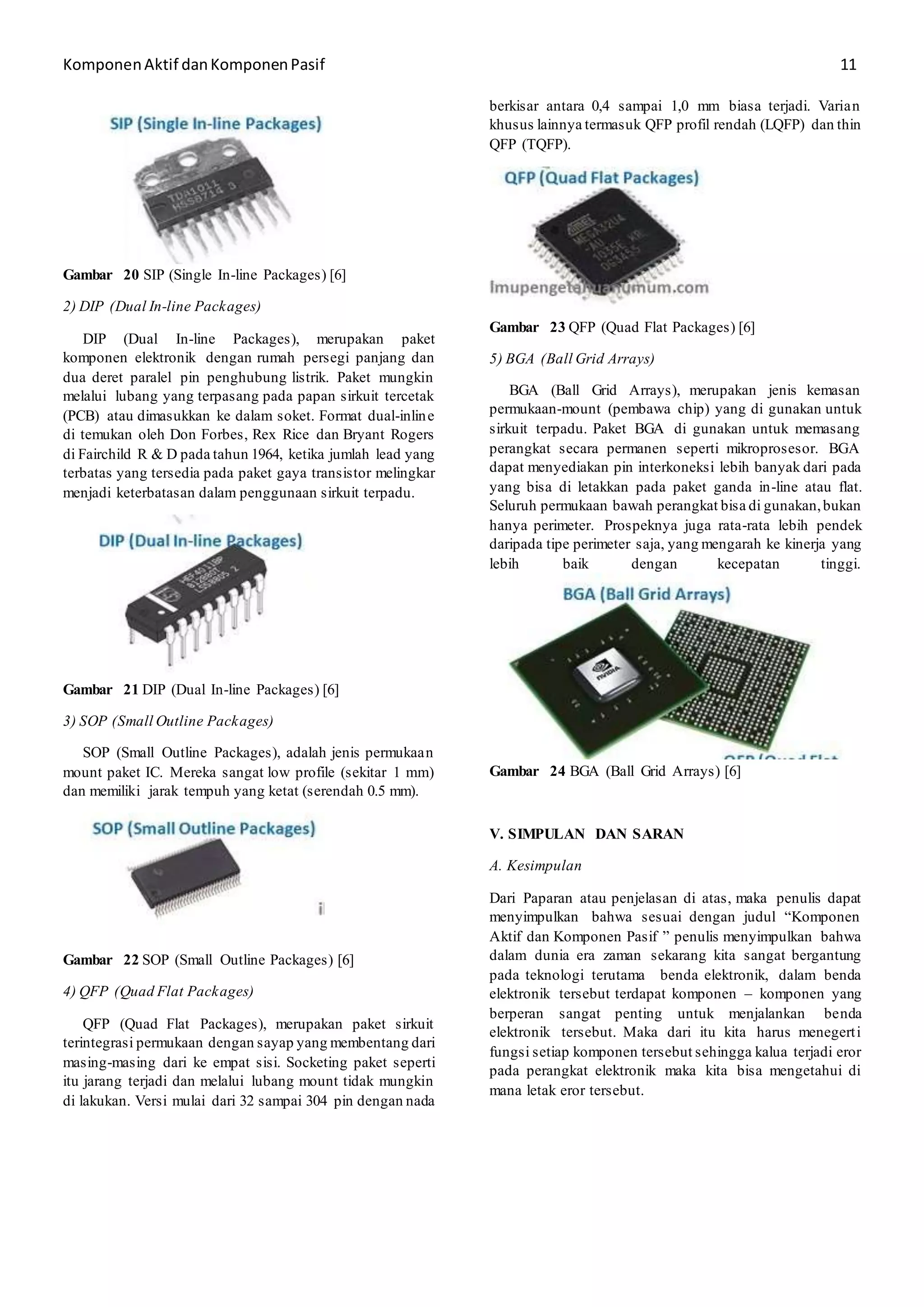 Paper Komponen aktif dan komponen pasif | DOCX