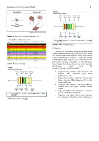 Paper Komponen aktif dan komponen pasif | DOCX