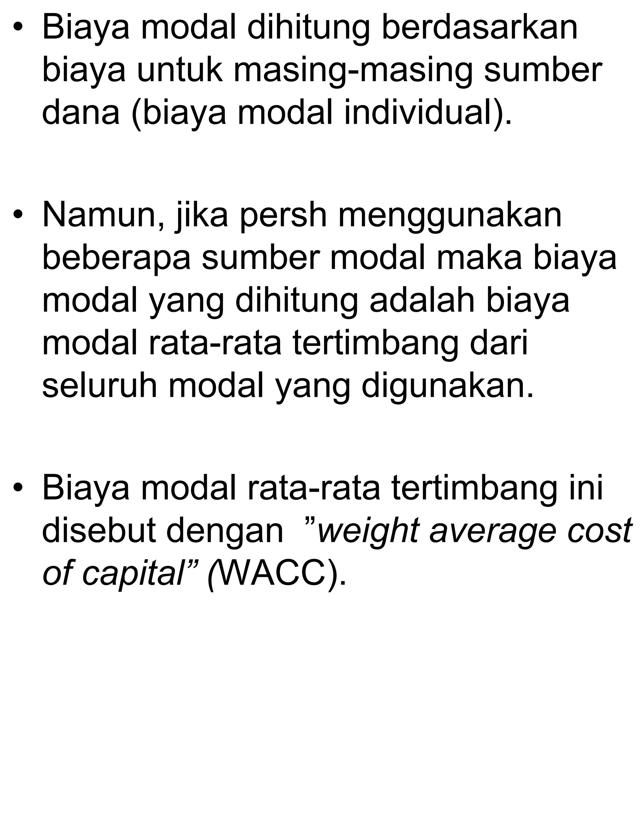 Komponen biaya modal perusahaan bag 2 | PPT