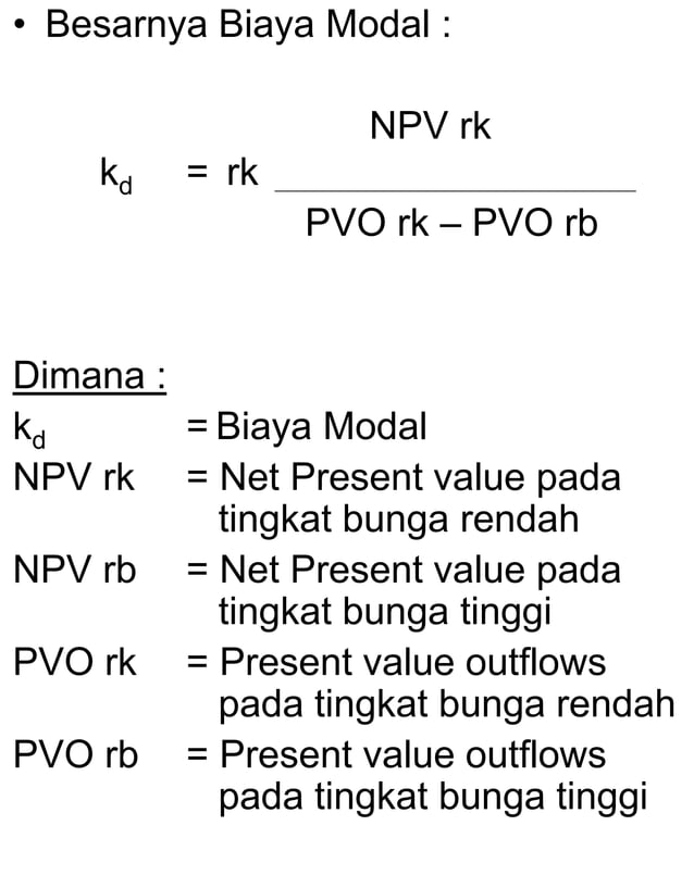 Komponen biaya modal perusahaan bag 2 | PPT